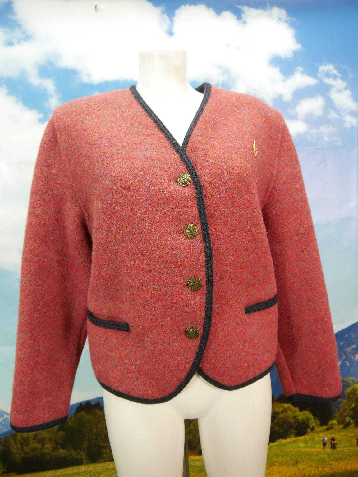 Kitz Pichler Austria rot Schurwolle Trachtenjacke